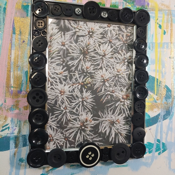 Hand Crafted | Wall Decor | Black Button Frame | Poshmark